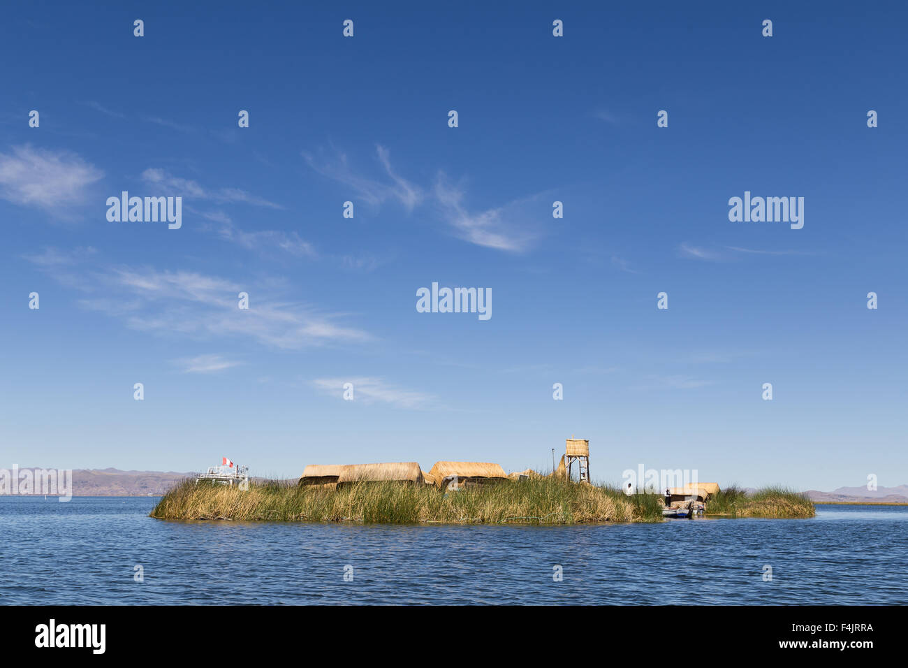 Titino Islands, Titicaca Lake, Peru - October 14, 2015: Photograph of ...