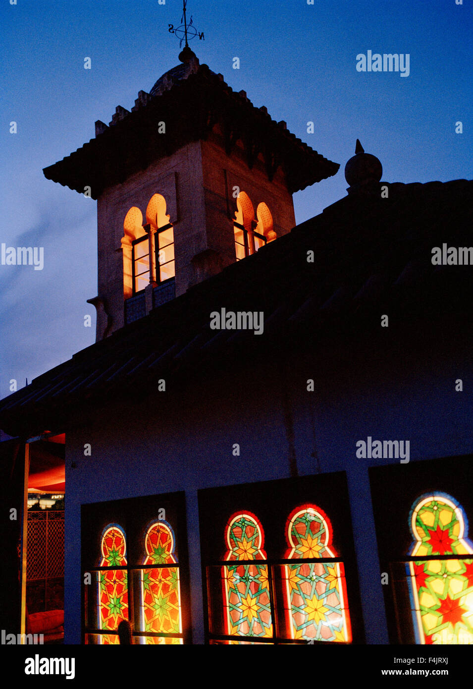 Stained glass night windows hi-res stock photography and images - Alamy