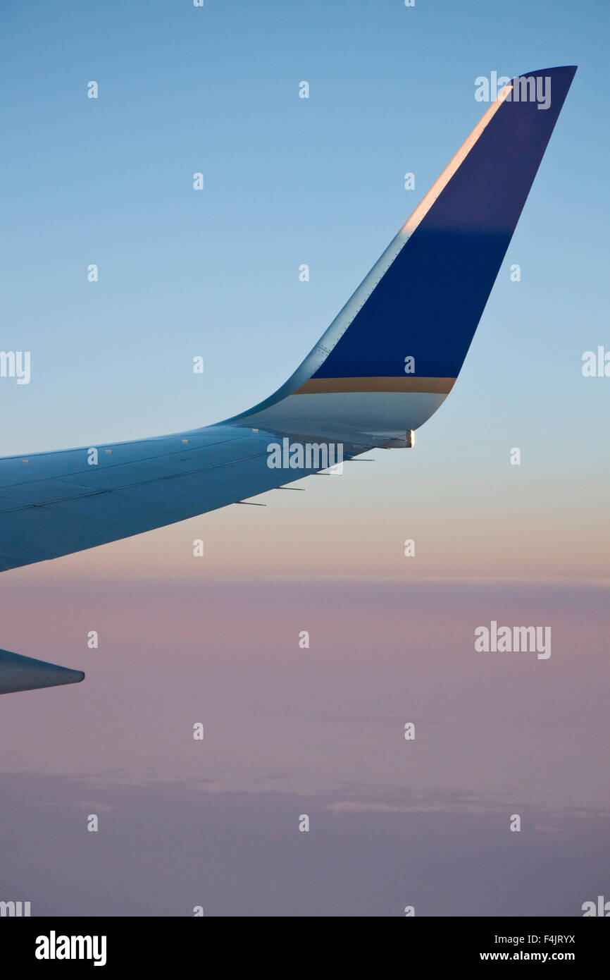 Wing of aeroplane Stock Photo - Alamy