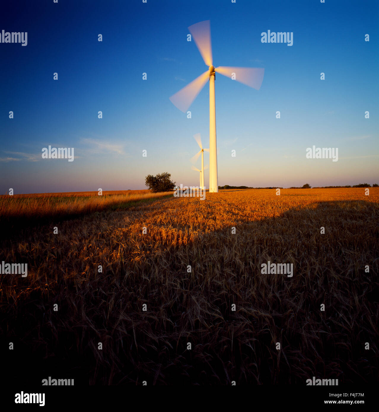 Open landscape with wind turbines hi-res stock photography and images ...