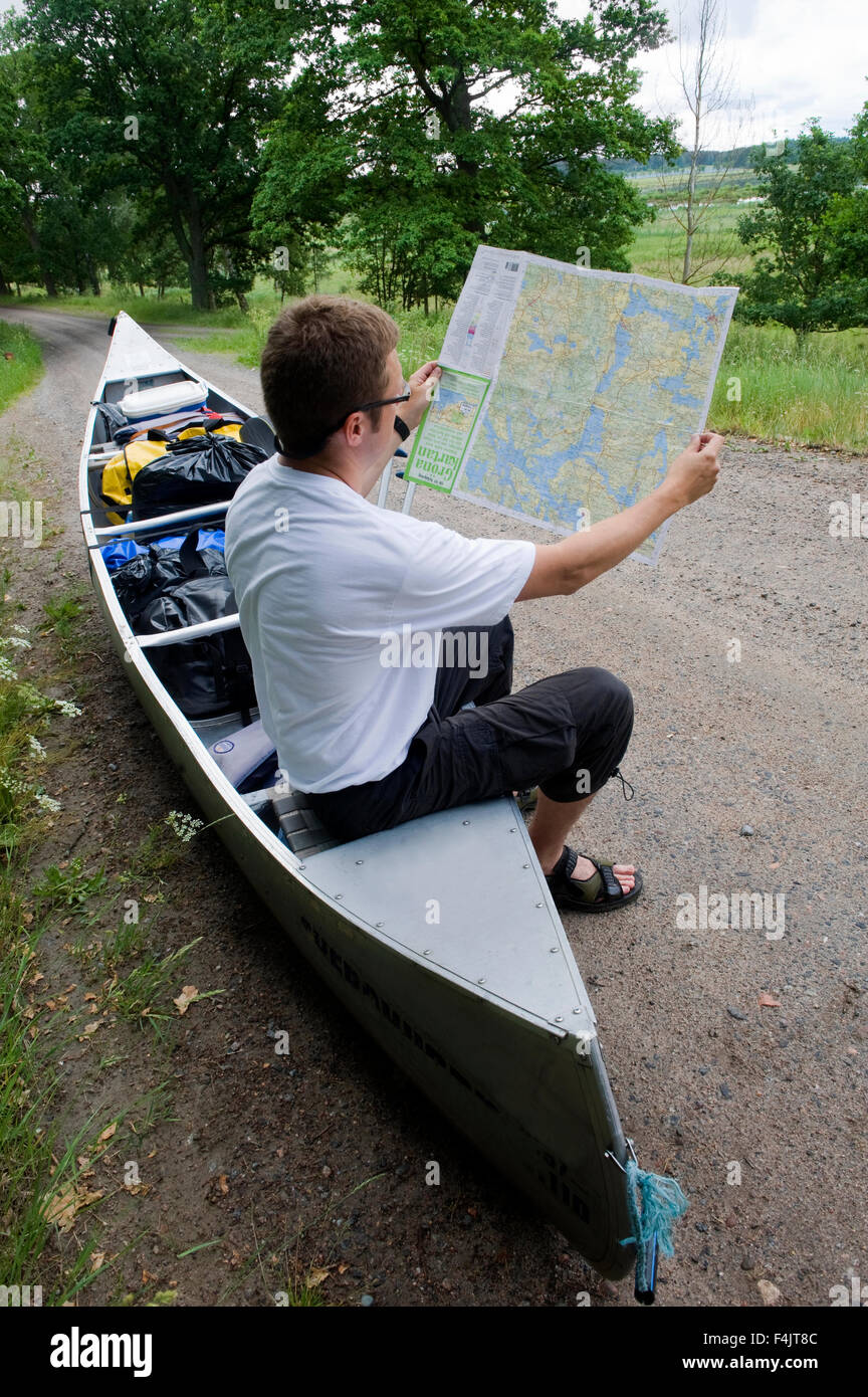 Canoe map hi-res stock photography and images - Alamy