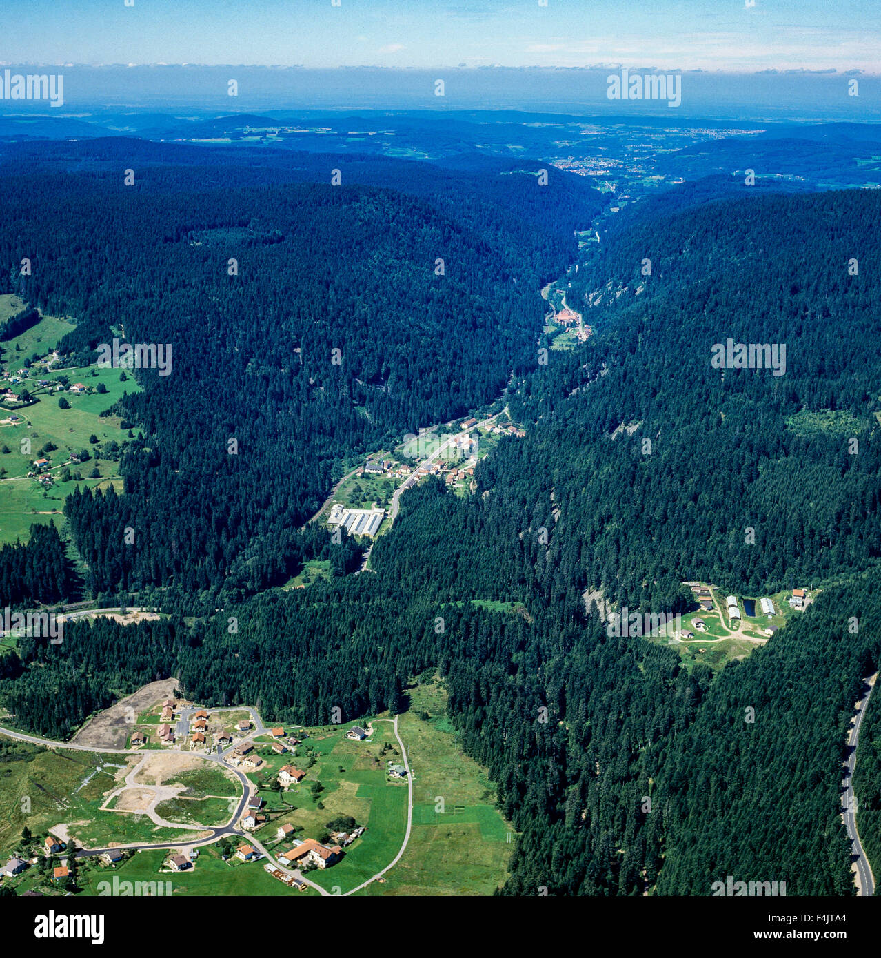 Aerial view of Vologne valley, Vosges, Lorraine, France Stock Photo - Alamy