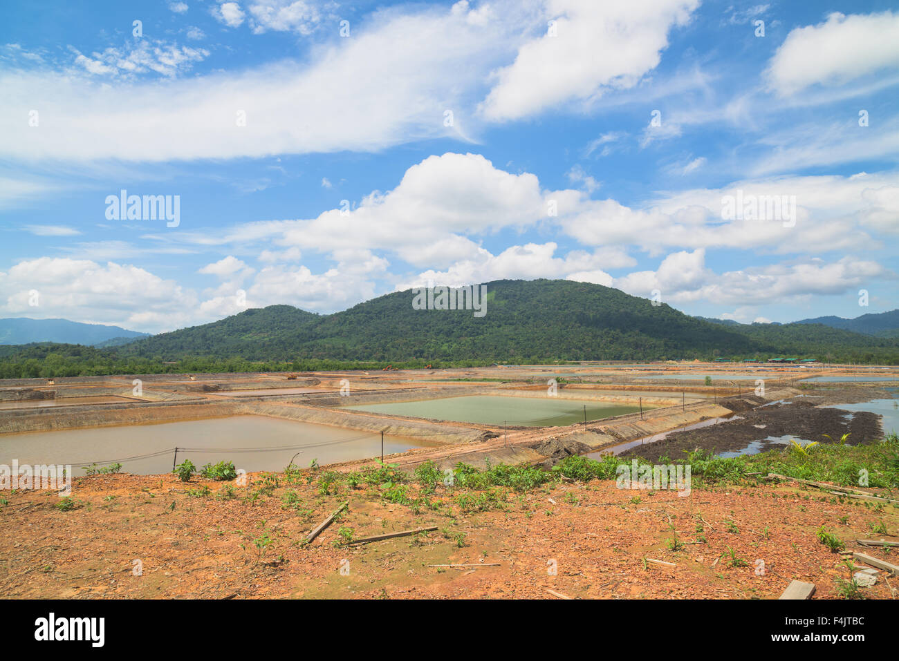 Shrimp farm under construction on Kadan Kyun, the largest island in the ...