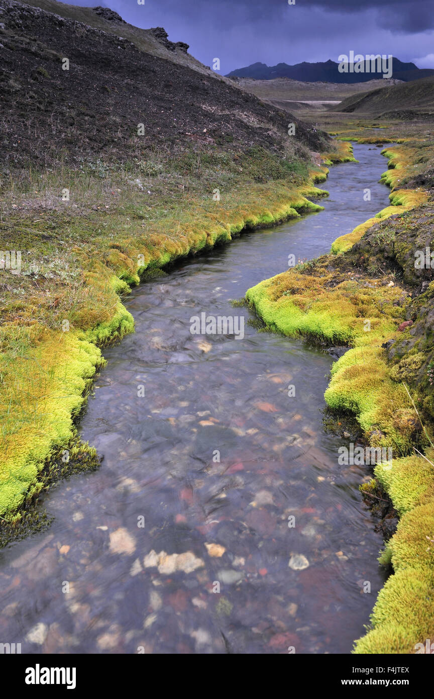 View of creek through landscape Stock Photo - Alamy