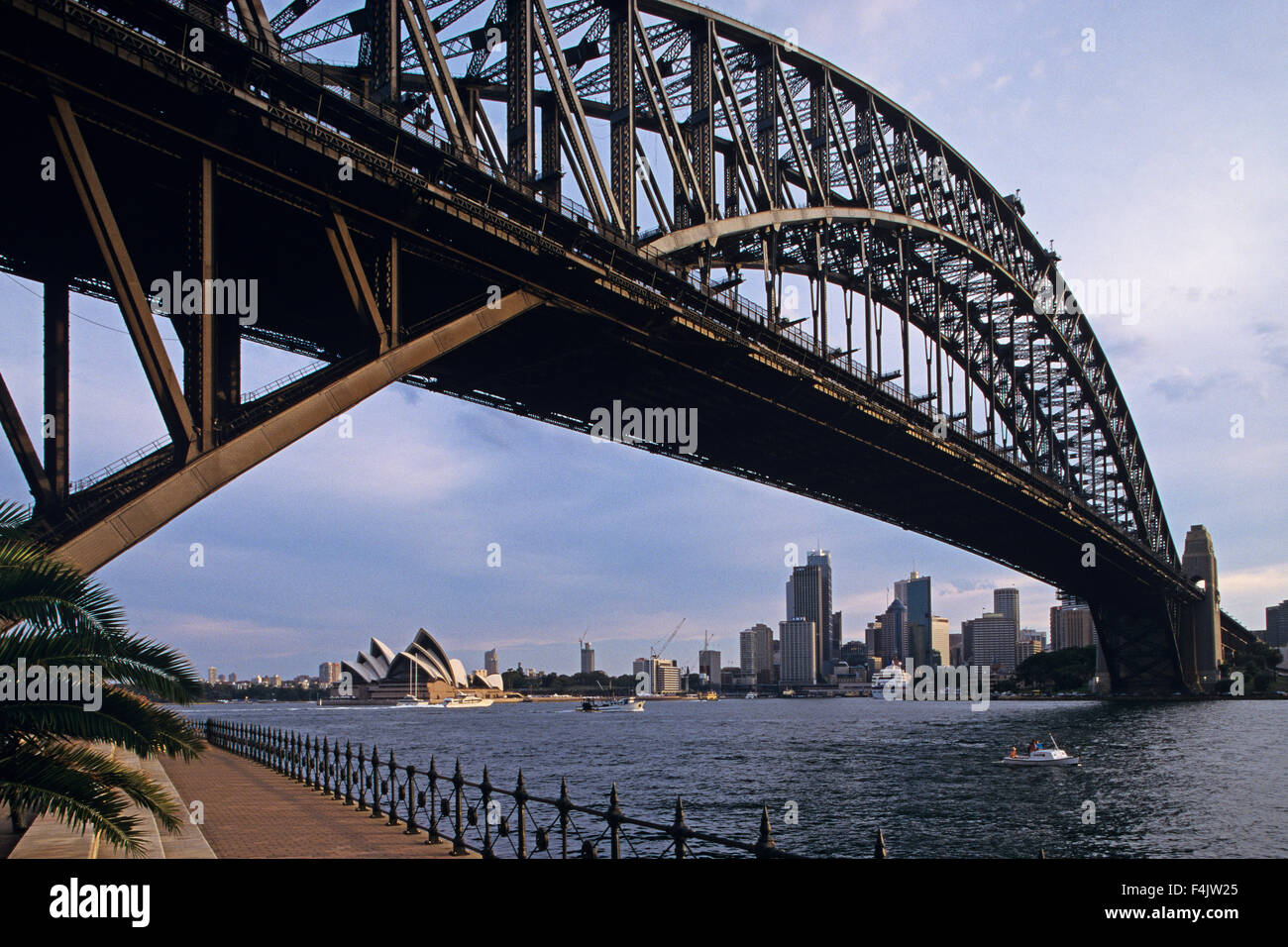 View of bridge with cityscape in background Stock Photo - Alamy