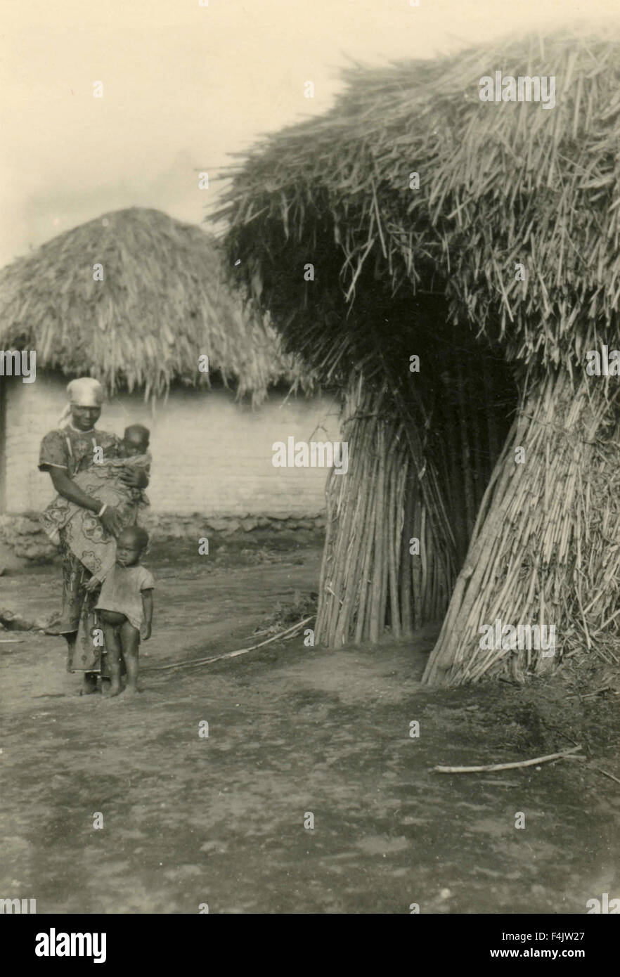Indigenous Houses of an African tribe Stock Photo - Alamy