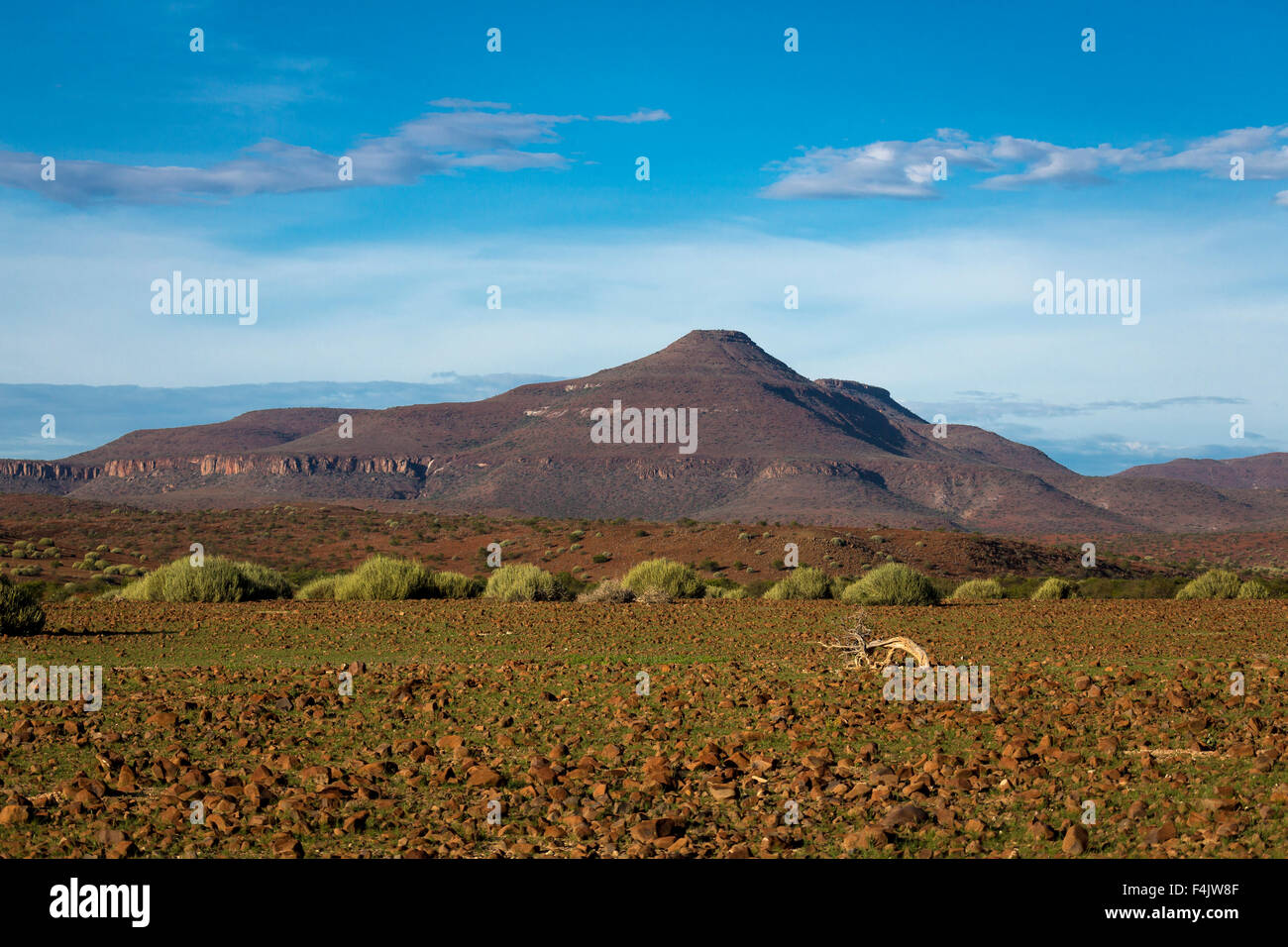 Landscape by Etendeka Mountain Camp, close to Etosha National Park ...