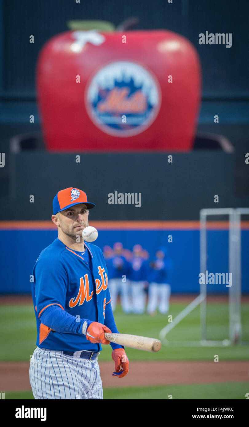 New York, NY, USA. 18th Oct, 2015. New York Mets third baseman DAVID WRIGHT (5) during batting ...