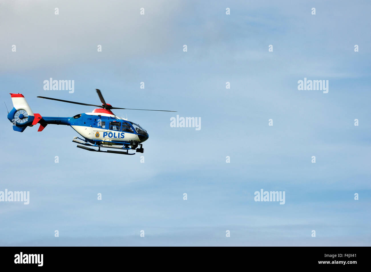 Police helicopter in flight Stock Photo - Alamy