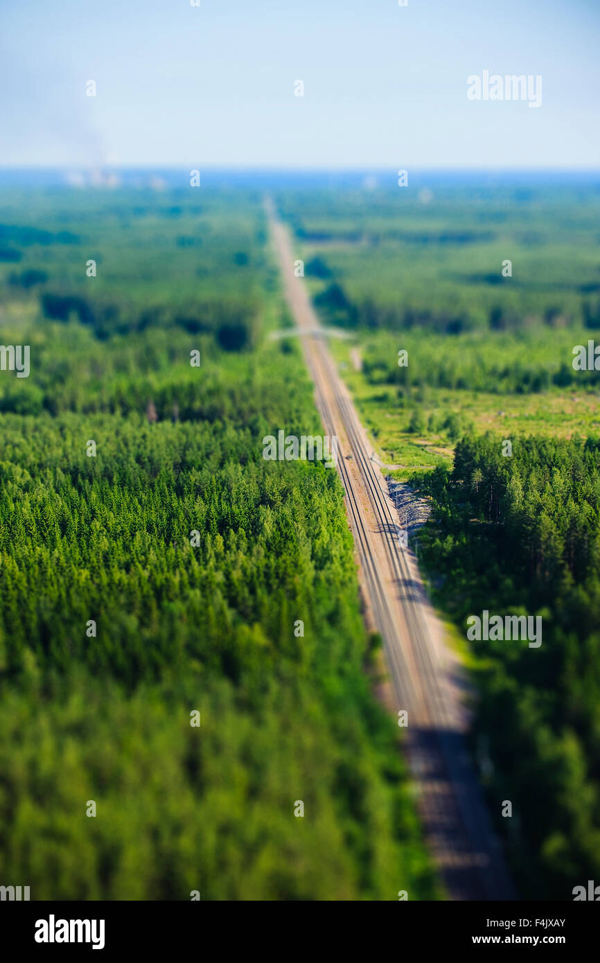 Wooded railroad line hi-res stock photography and images - Alamy
