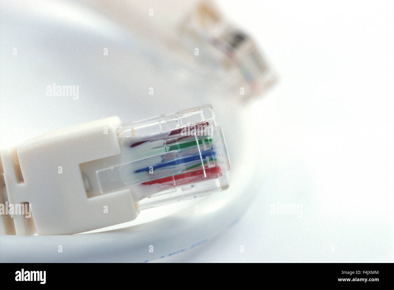 Network Connection Plugs Close up Stock Photo - Alamy