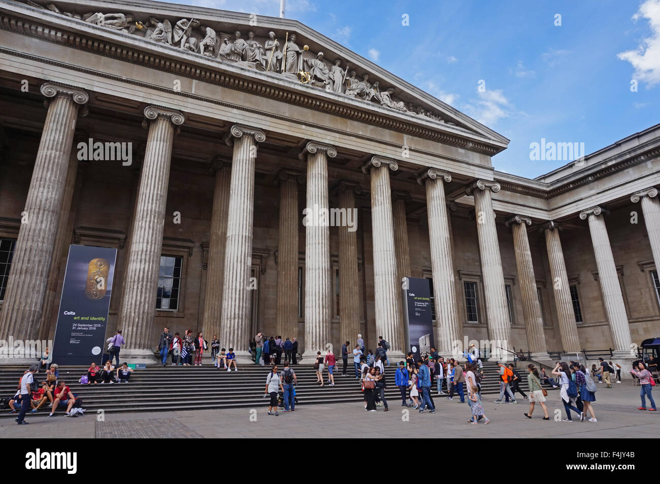 Main entrance to the British Museum, London, England, UK Stock Photo ...
