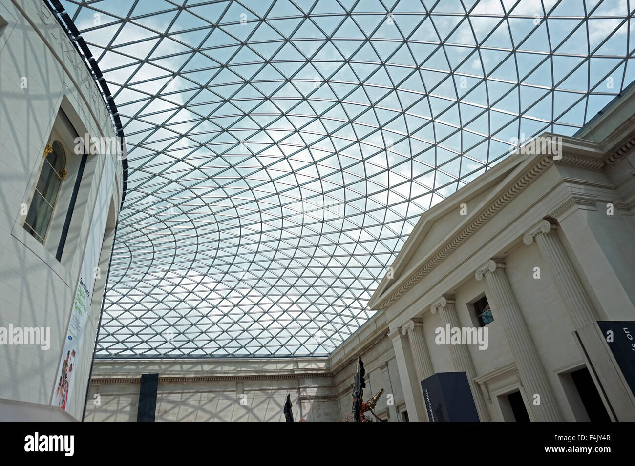 The glass roof in the Great Court at the British Museum, London ...