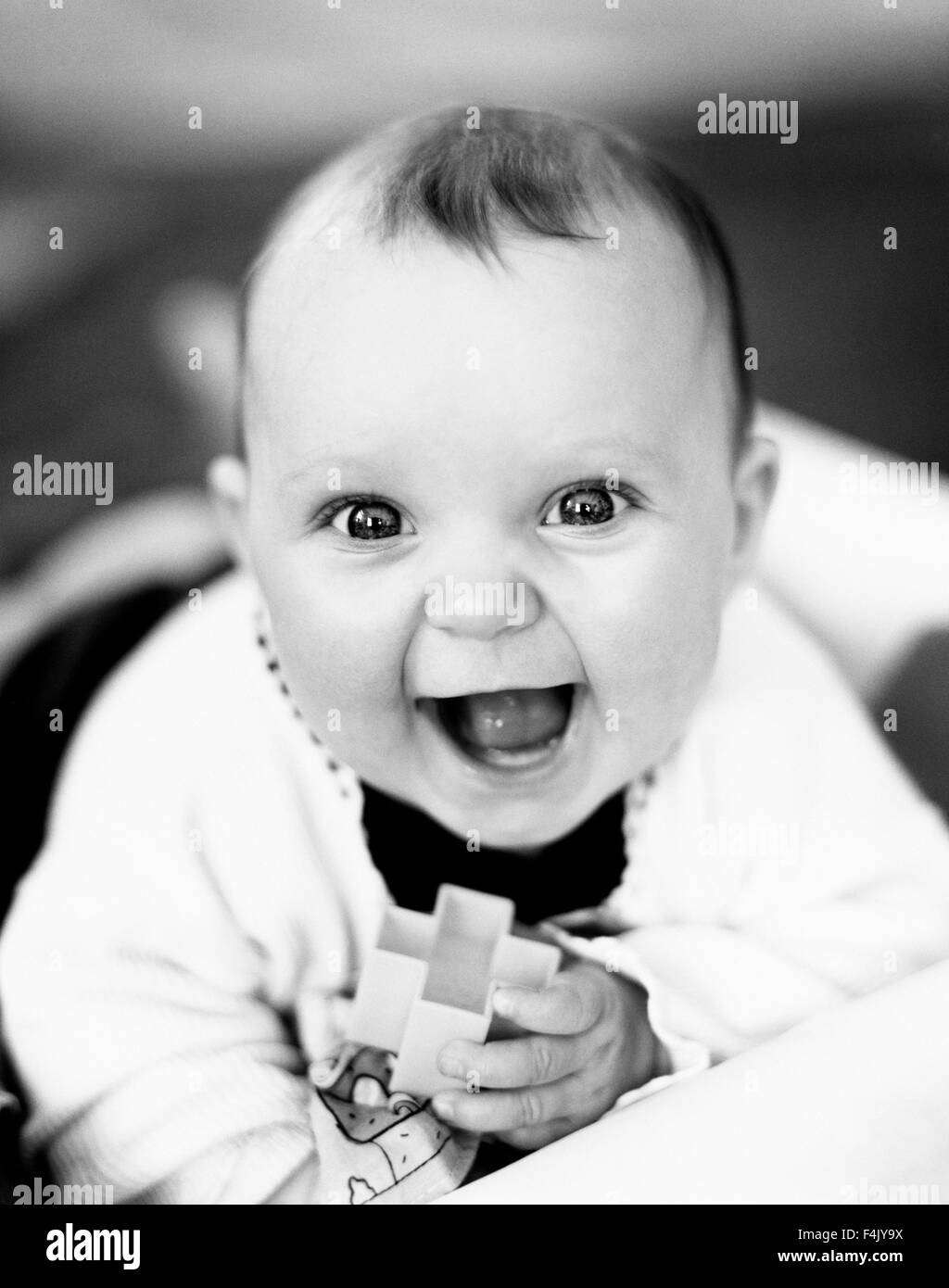 Close up of laughing baby Stock Photo - Alamy