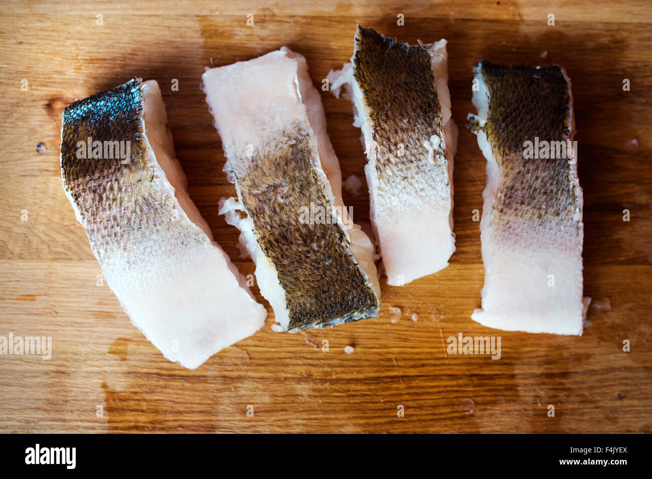 Raw zander fillets Stock Photo - Alamy