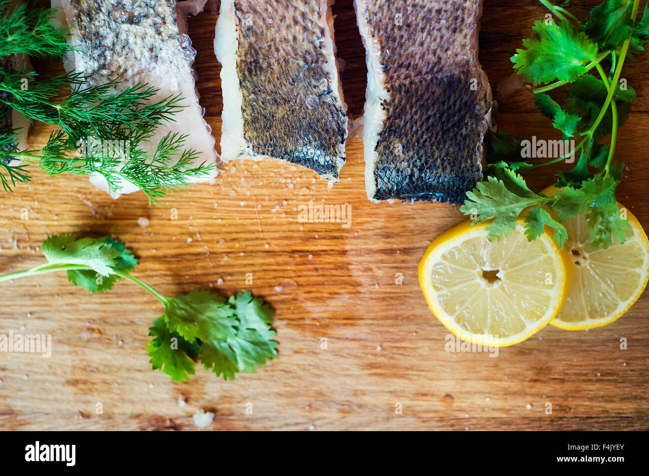 Raw zander fillets Stock Photo - Alamy