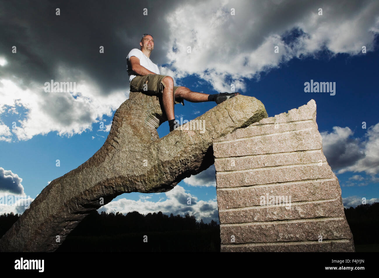 Sculpture sitting on the stone hi-res stock photography and images - Alamy