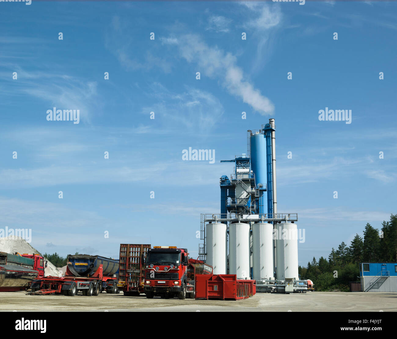View of factory with heavy goods vehicle Stock Photo - Alamy