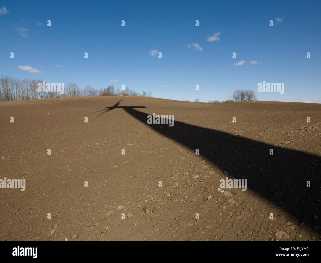 Shadow of wind turbine Stock Photo - Alamy