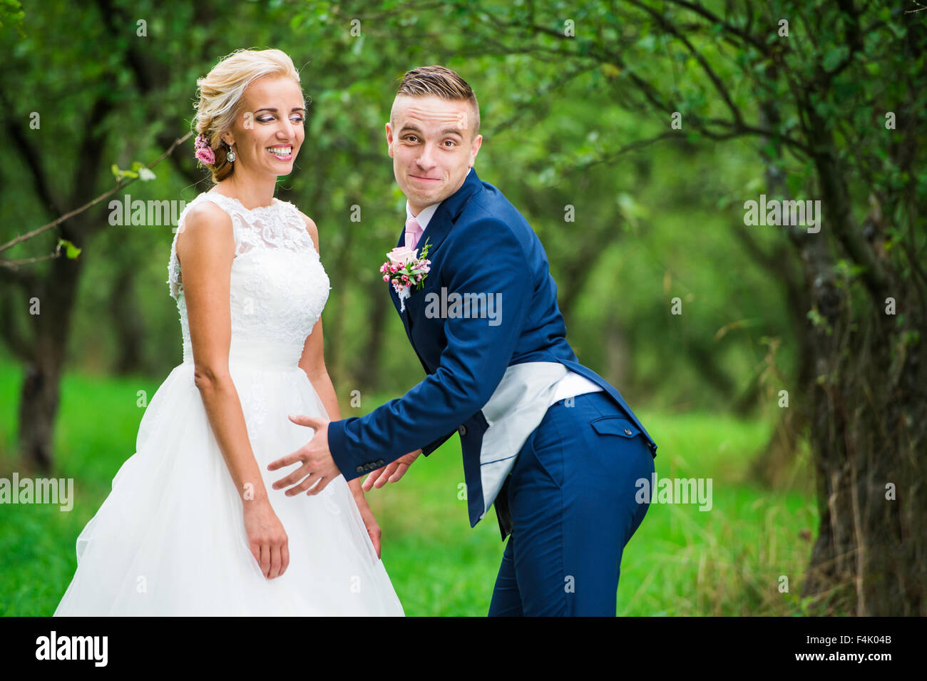 Beautiful wedding couple Stock Photo - Alamy