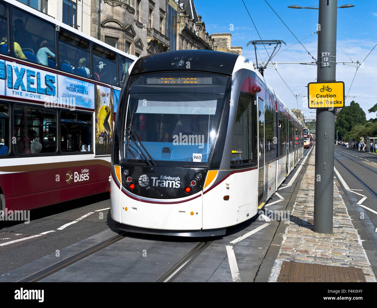 dh PRINCES STREET EDINBURGH Edinburgh modern tram travel trams uk cars ...