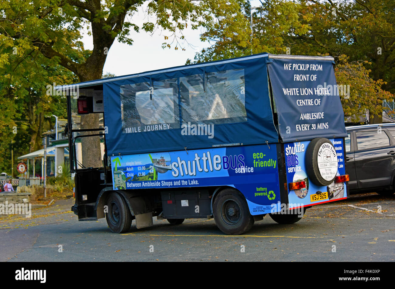 Ambleside Shuttle Bus. Waterhead, Ambleside, Lake District National ...