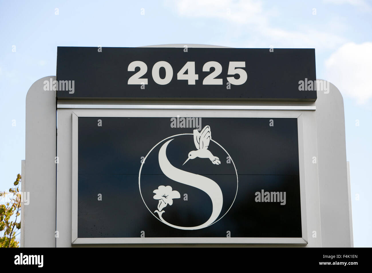 A logo sign outside of the headquarters of Mars Symbioscience in ...