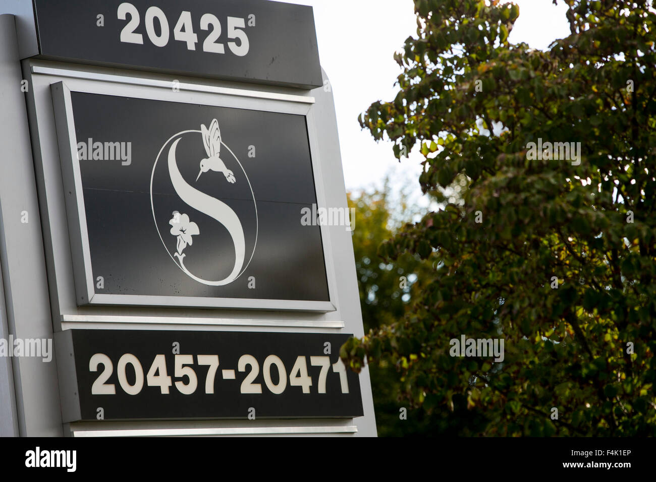 A logo sign outside of the headquarters of Mars Symbioscience in ...