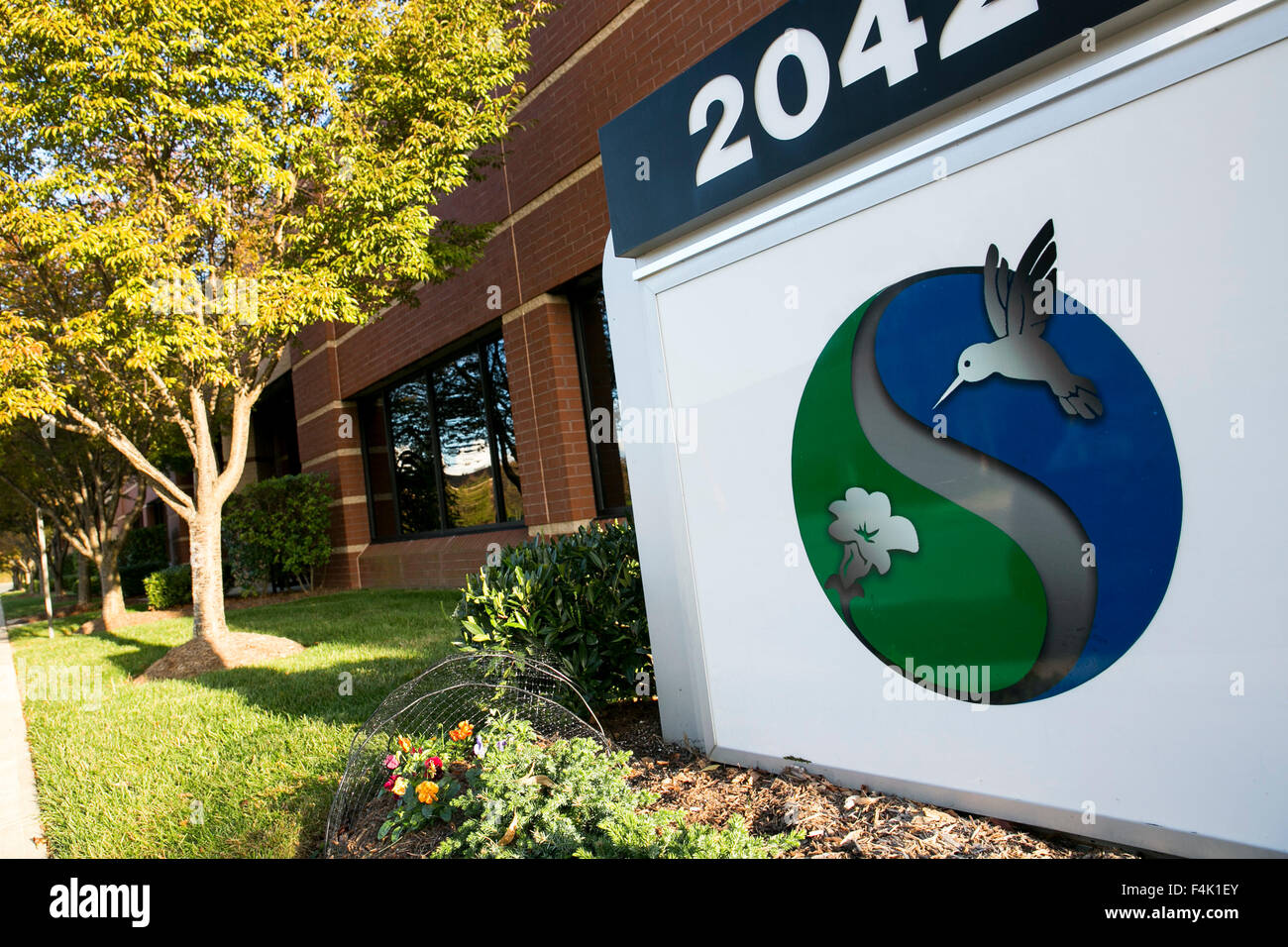 A logo sign outside of the headquarters of Mars Symbioscience in ...