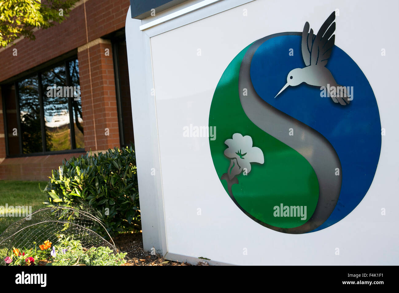 A logo sign outside of the headquarters of Mars Symbioscience in ...