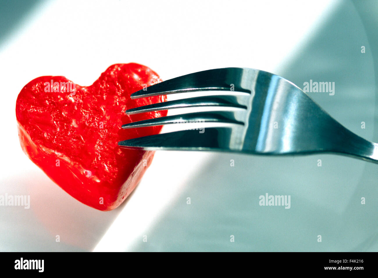 Fork Carving Heart Shape Stock Photo - Alamy