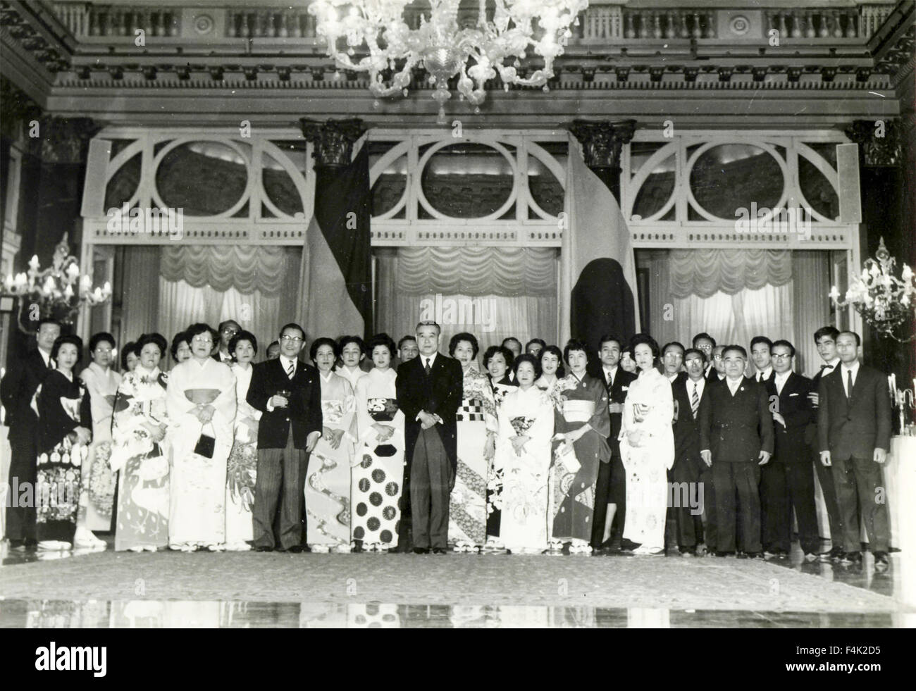 Japanese group at a reception Stock Photo - Alamy