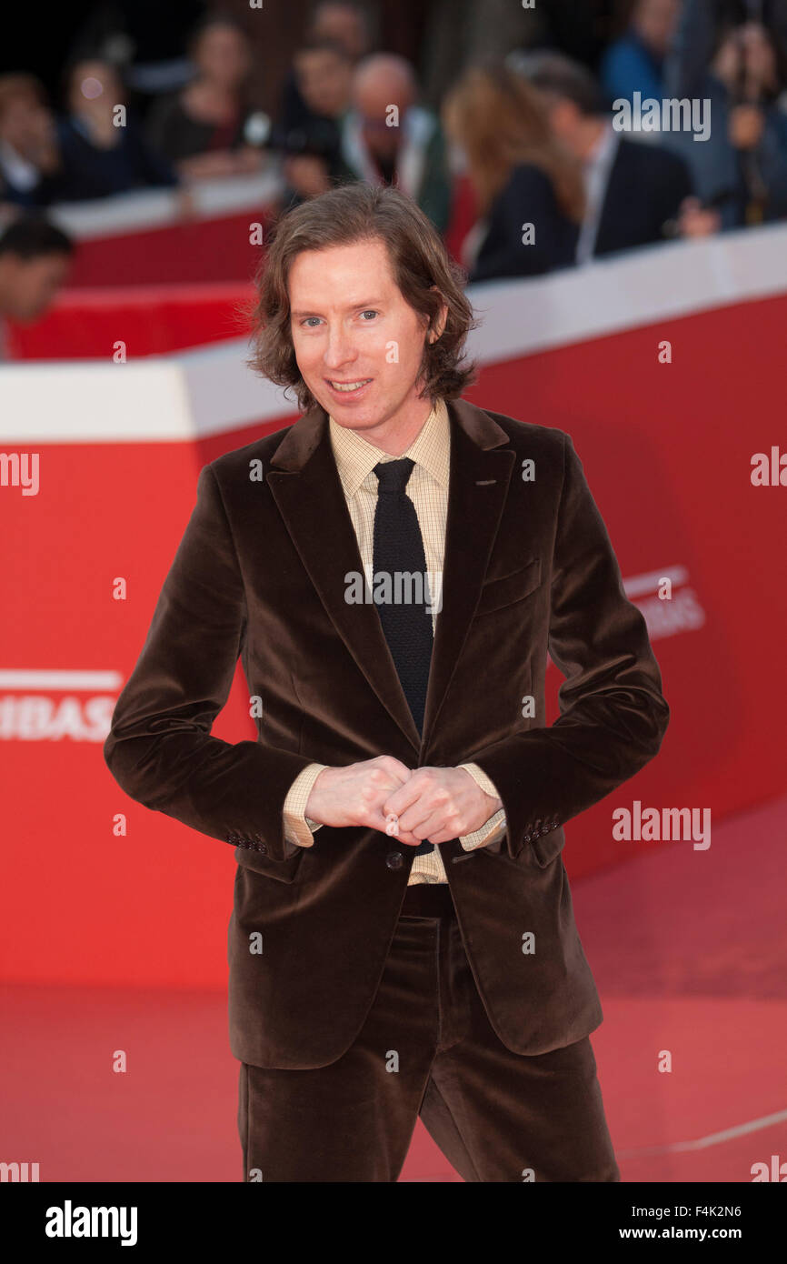 Wes Anderson on the red carpet at the 10th 2015 Rome Film Festival ...