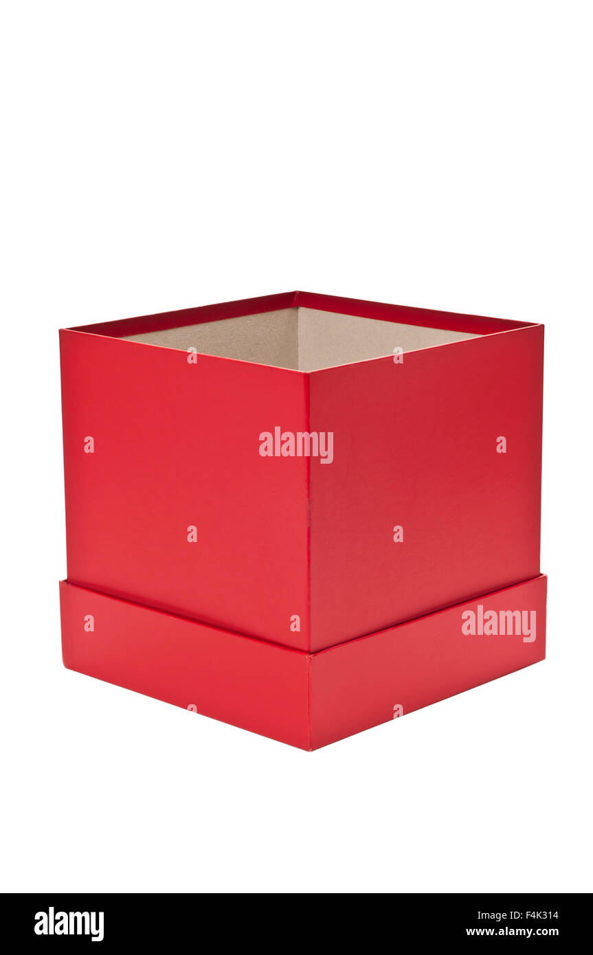 Open Red Gift Box On a white background Stock Photo - Alamy