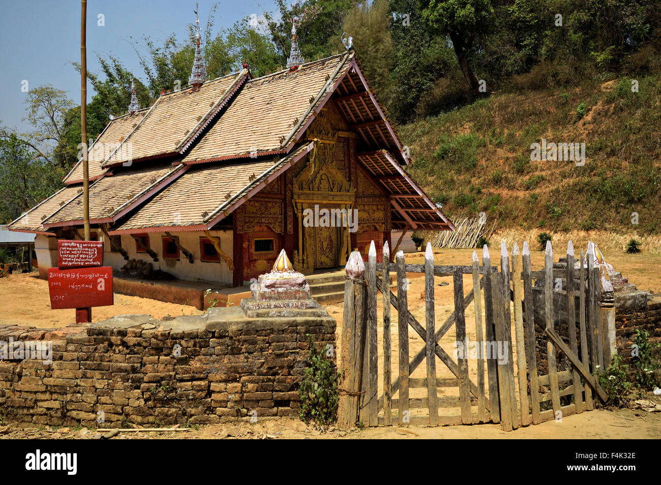 Buddhist Wun Nyat monastery, Shan State, Myanmar Stock Photo - Alamy