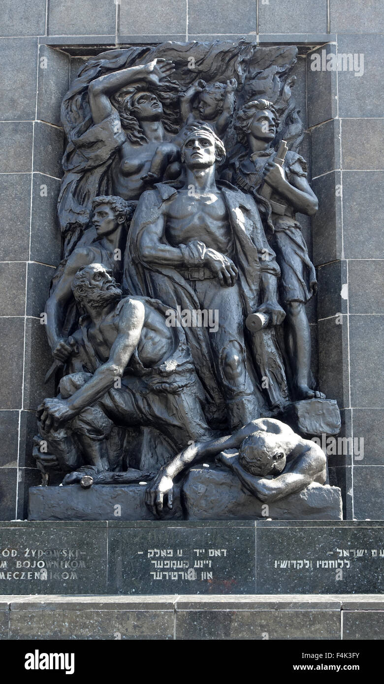 The Ghetto Heroes Monument in Warsaw, Poland Stock Photo - Alamy