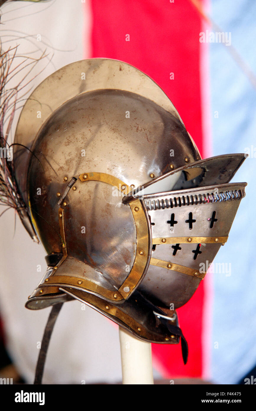 Suit of Armour Reproduction, Helmet Stock Photo - Alamy