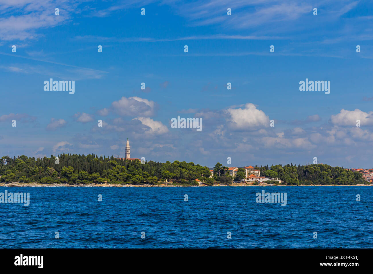 The blue sea and sky in Rovinj, Croatia, Istria Stock Photo - Alamy