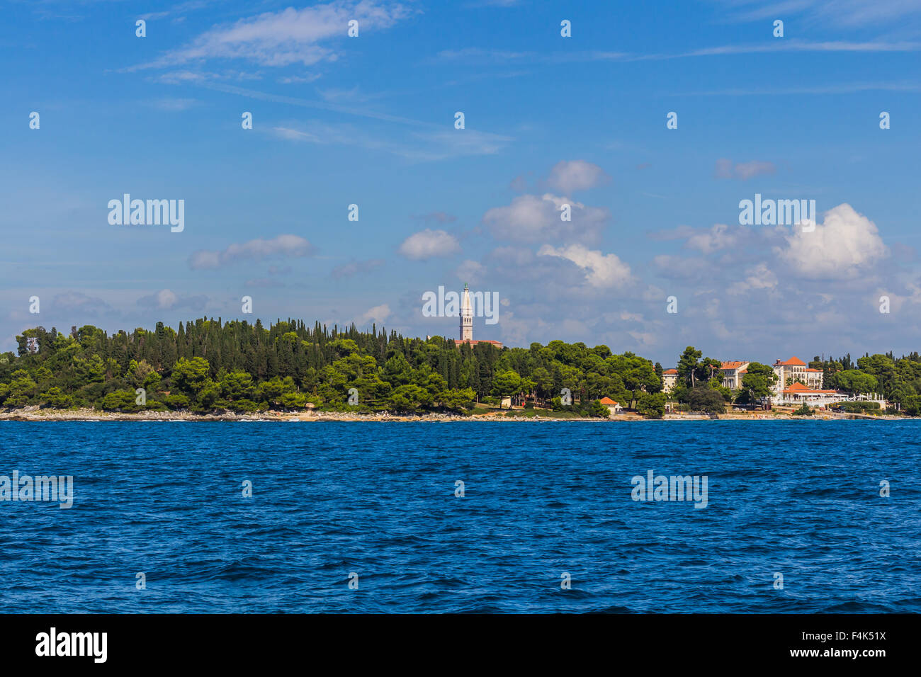 The blue sea and sky in Rovinj, Croatia, Istria Stock Photo - Alamy