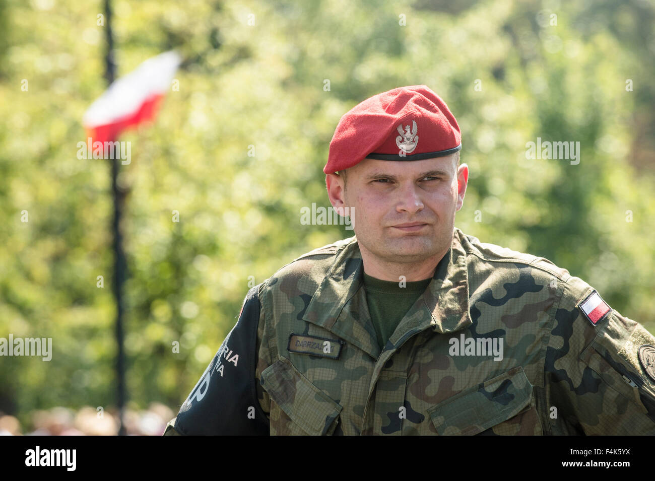 A member of the Polish Military attends the Armed Forces Day in Warsaw ...