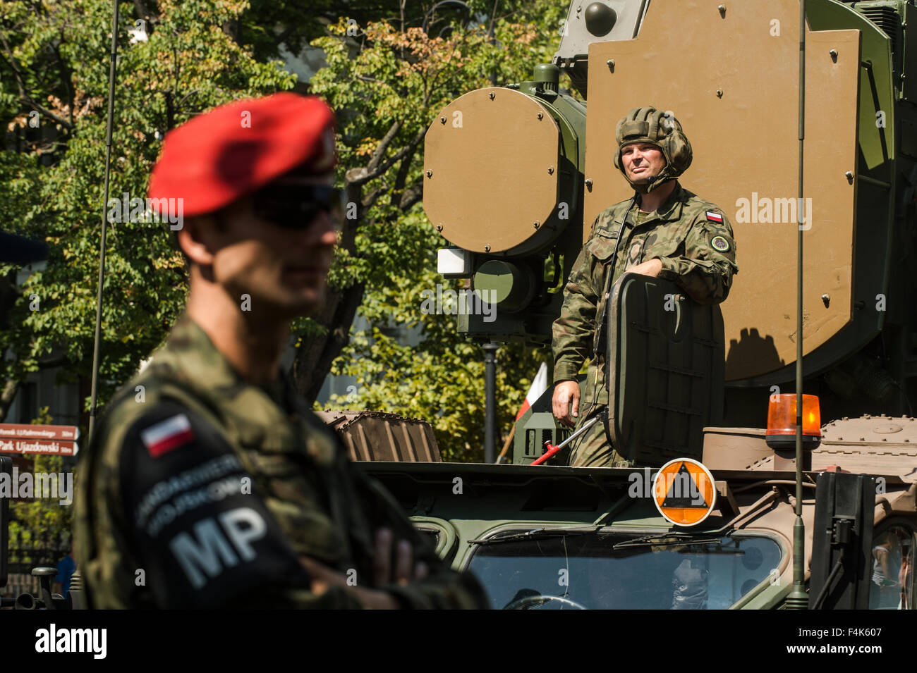 A soldier of the Polish Military attends the Armed Forces Day in Warsaw ...