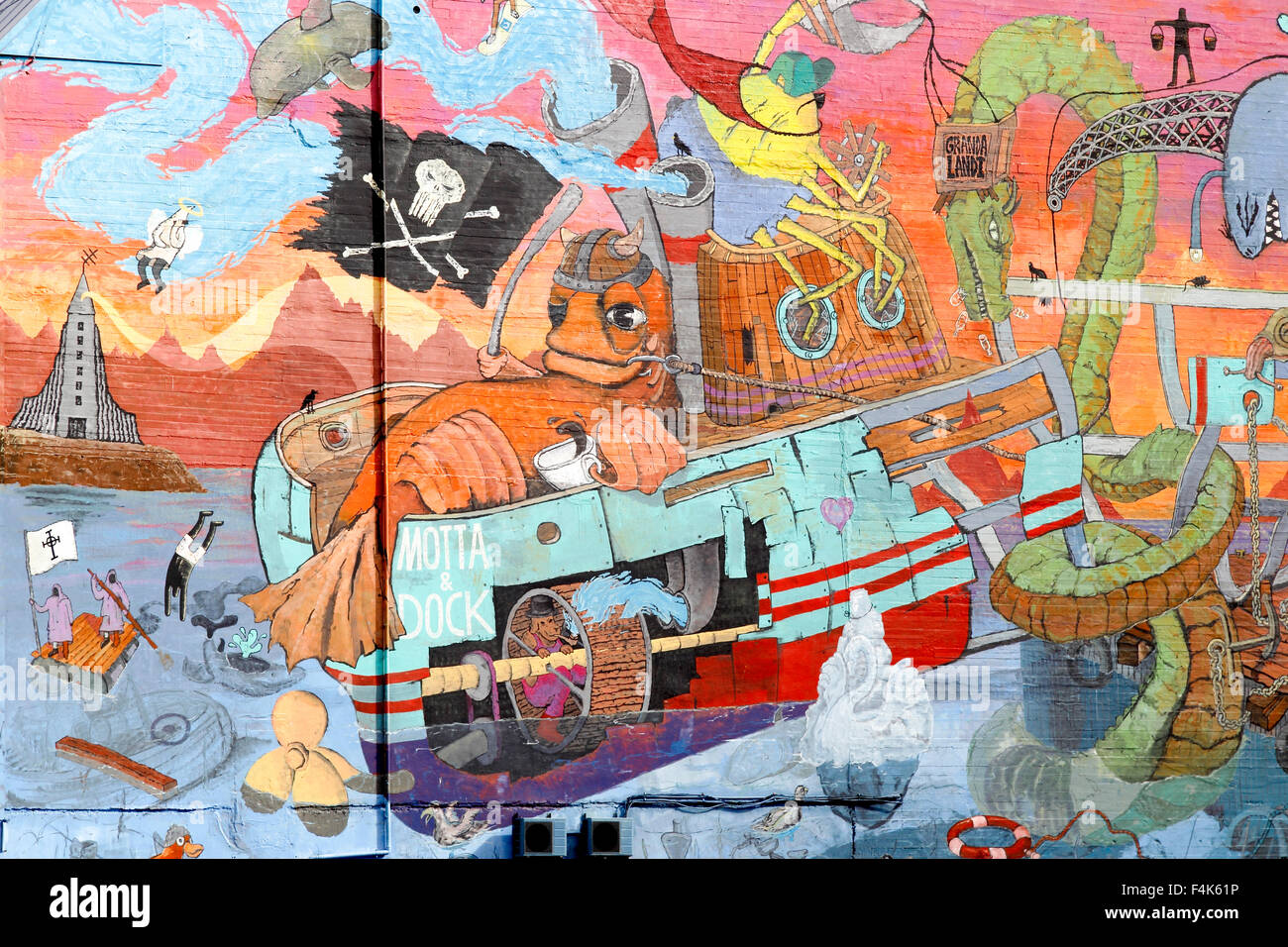 Icelandic mural painting hi-res stock photography and images - Alamy
