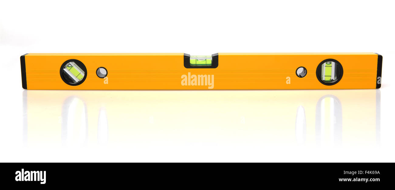 Construction Carpentry Level Tool on White background Stock Photo - Alamy