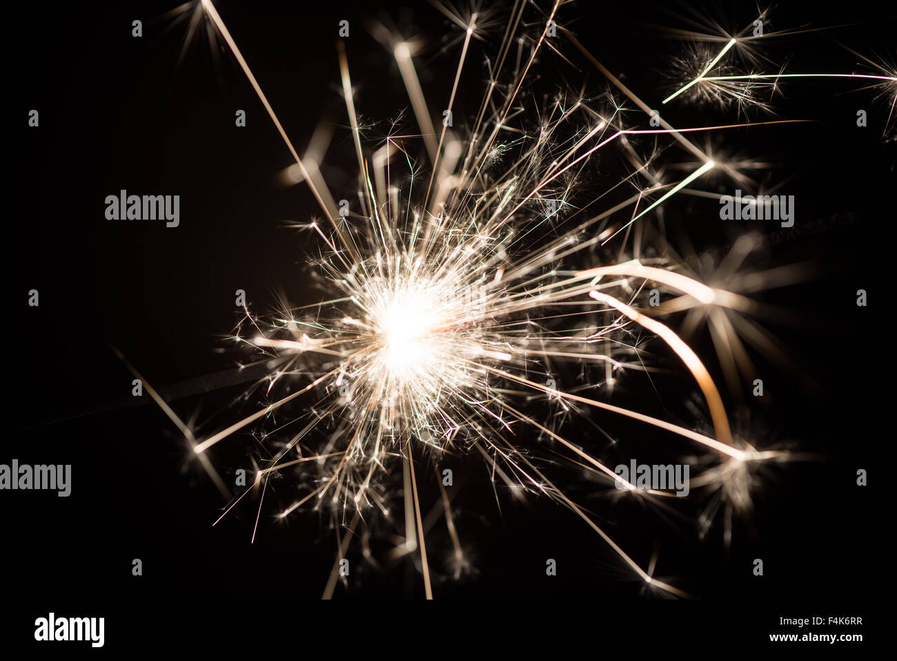 sparkler or Bengal fire on a dark background Stock Photo - Alamy
