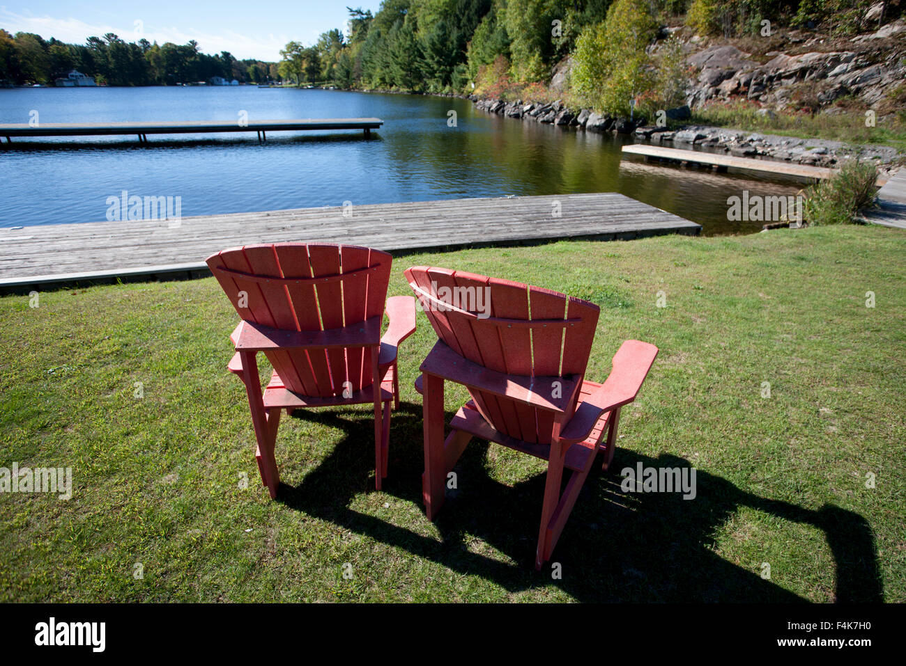 Port Carling Muskoka Canada lake and docks Stock Photo - Alamy