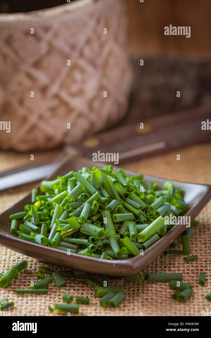 Fresh herb chives chopped hi-res stock photography and images - Alamy