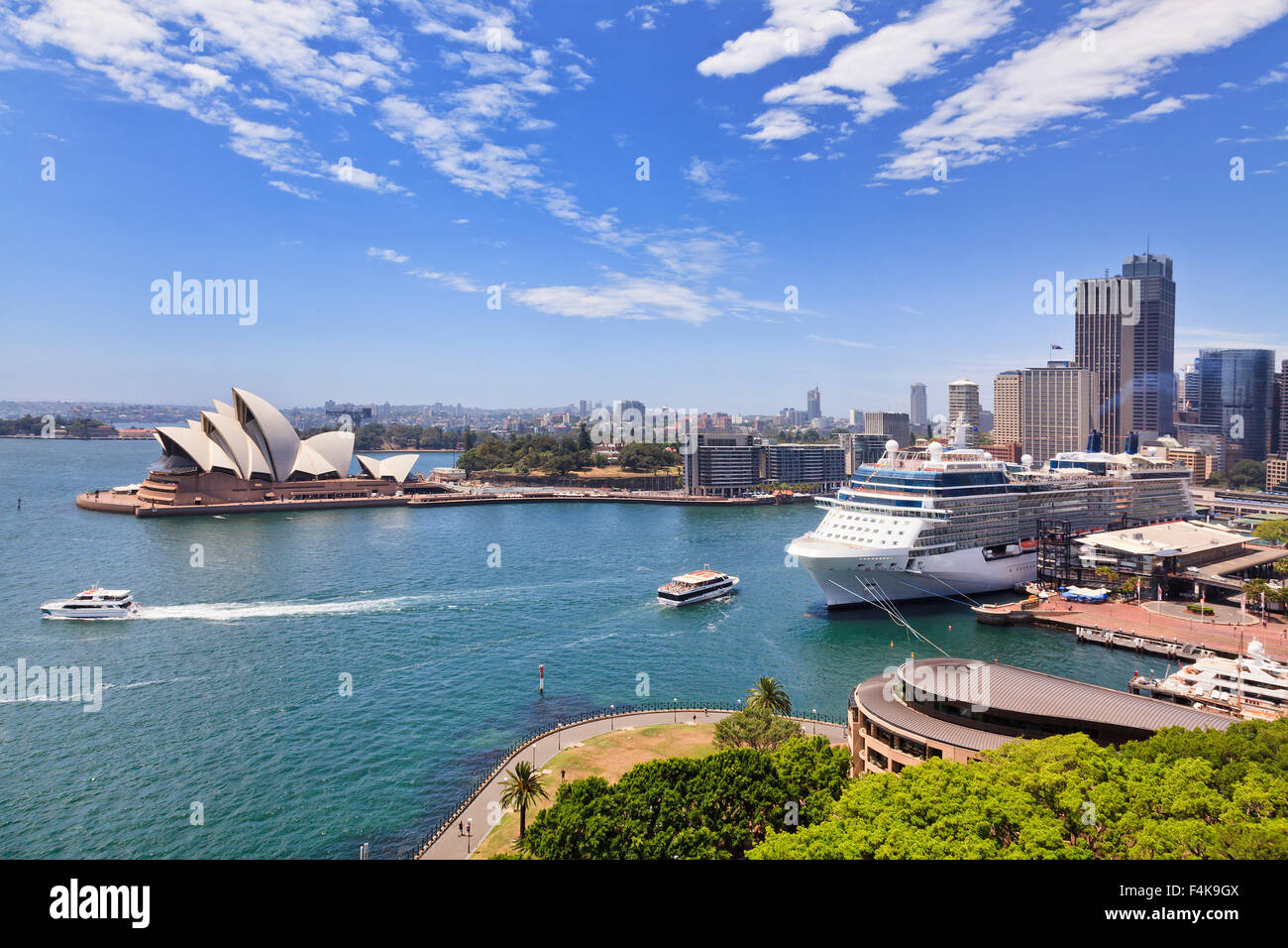 Australia Sydney CBD landmarks around Sydney Harbour view from Harbour ...