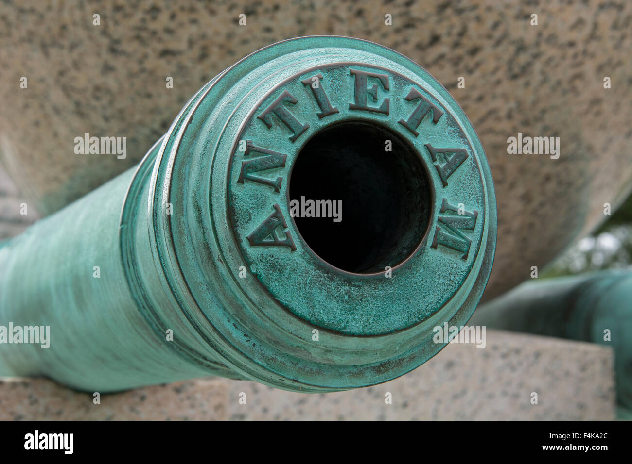 New York, West Point, Trophy Point. Battle Monument, cannons bearing ...