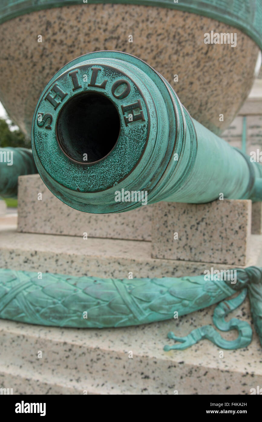 New York, West Point, Trophy Point. Battle Monument, cannons bearing ...