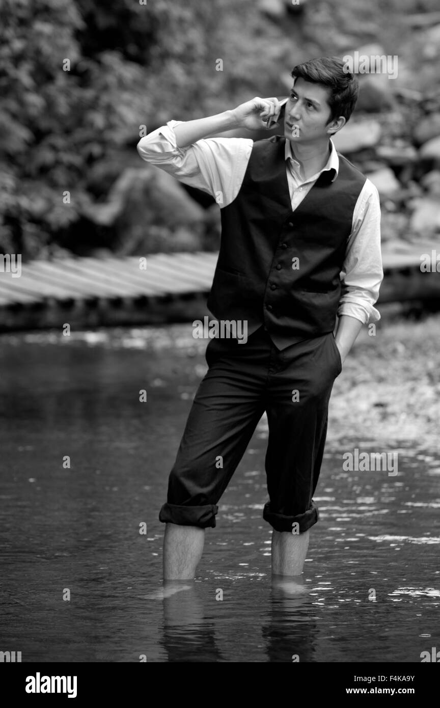 Man young hispanic in Black and White Stock Photos & Images - Alamy